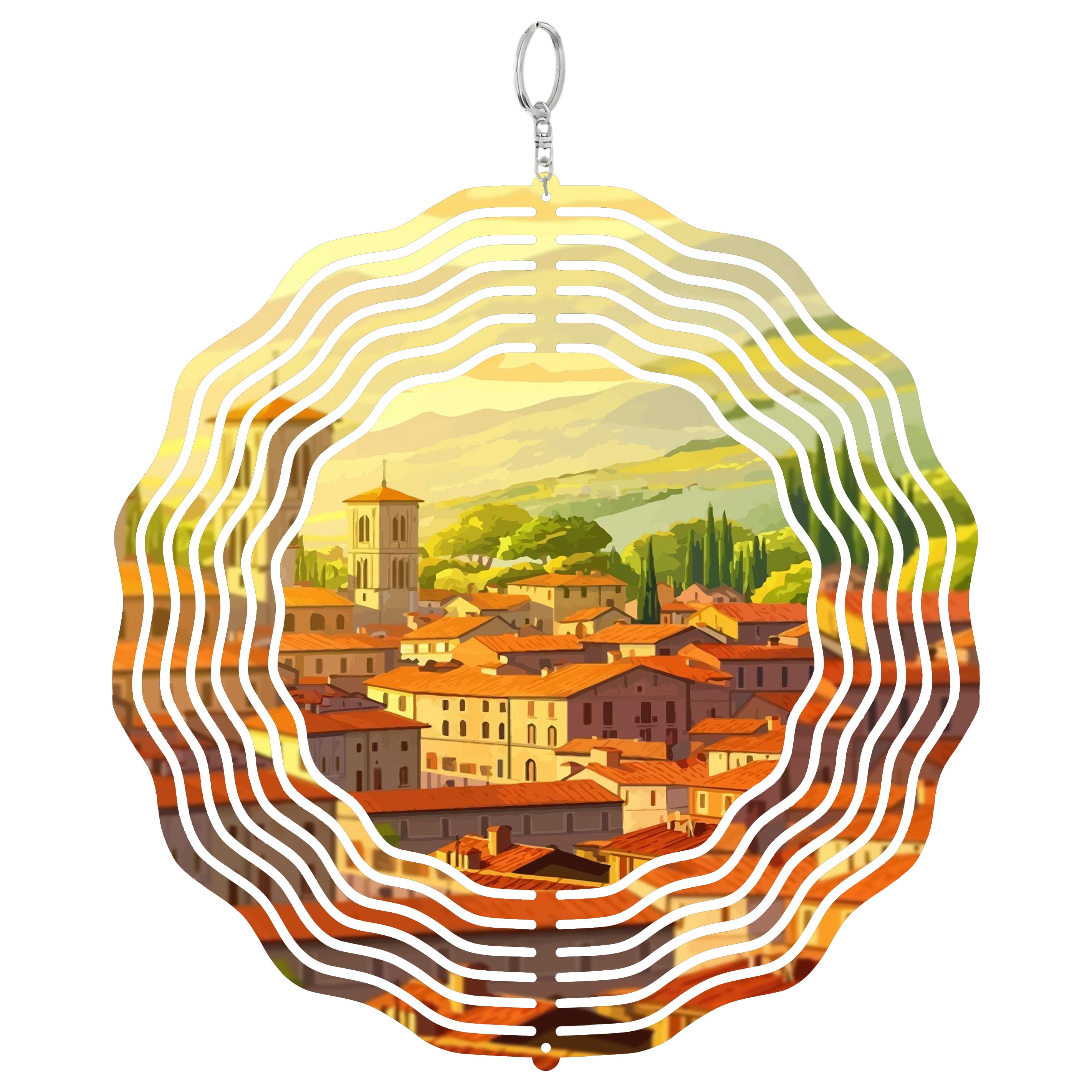 Lucca Tuscany Historical 3D Wind Spinner Stainless Steel Kinetic Art ...