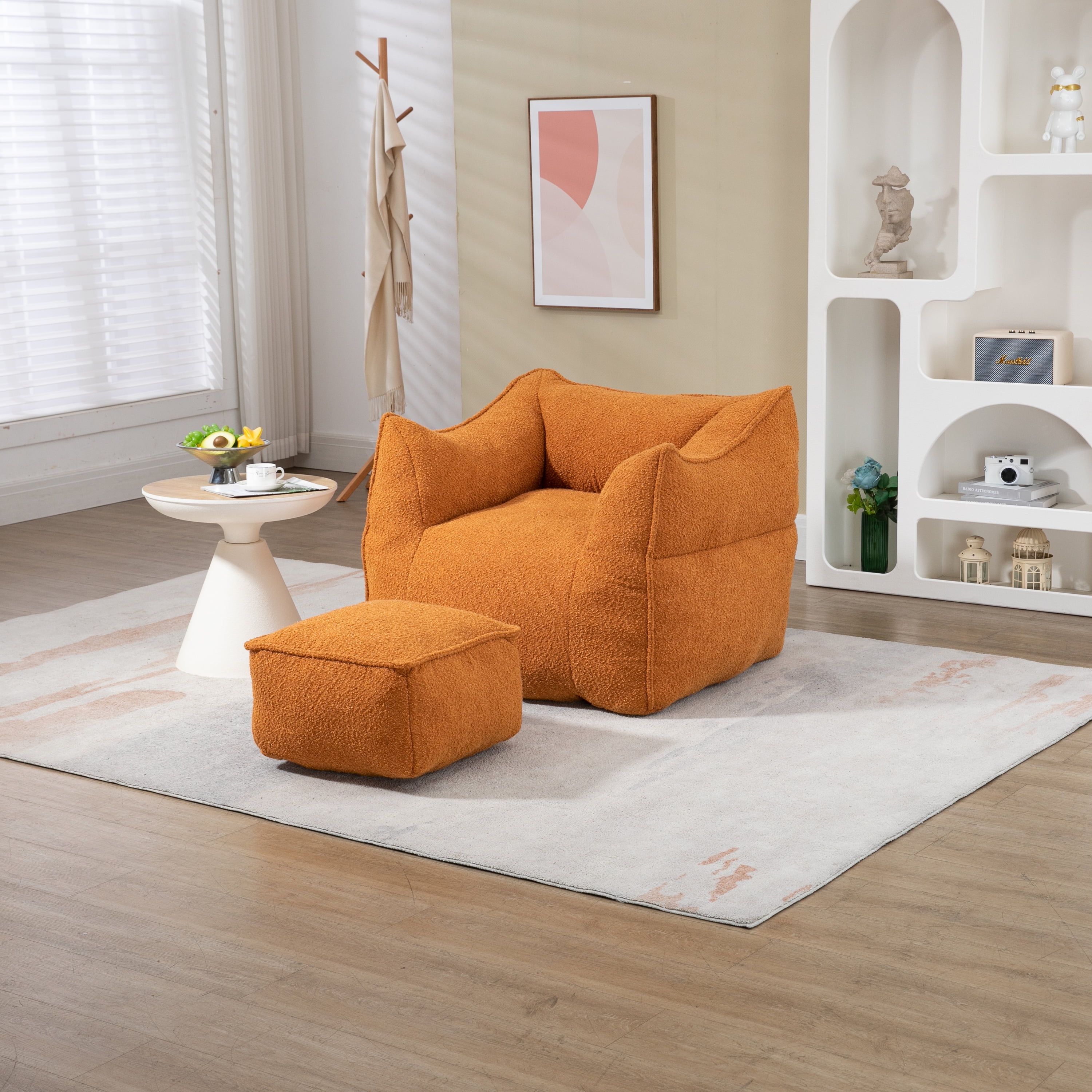 Luccalily Bean Bag Chair Lazy Sofa/Footstool Durable Comfort Lounger ...