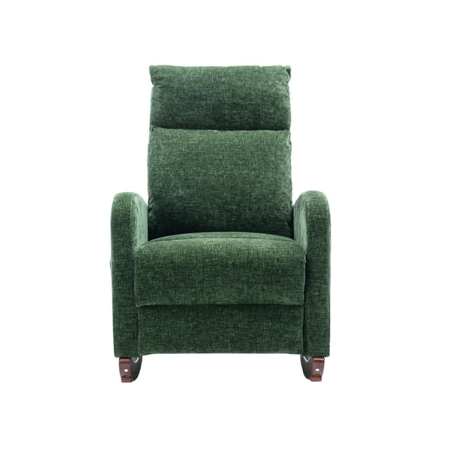 Luccalily Fabric Electric Rocking Chair With Heated And Massage