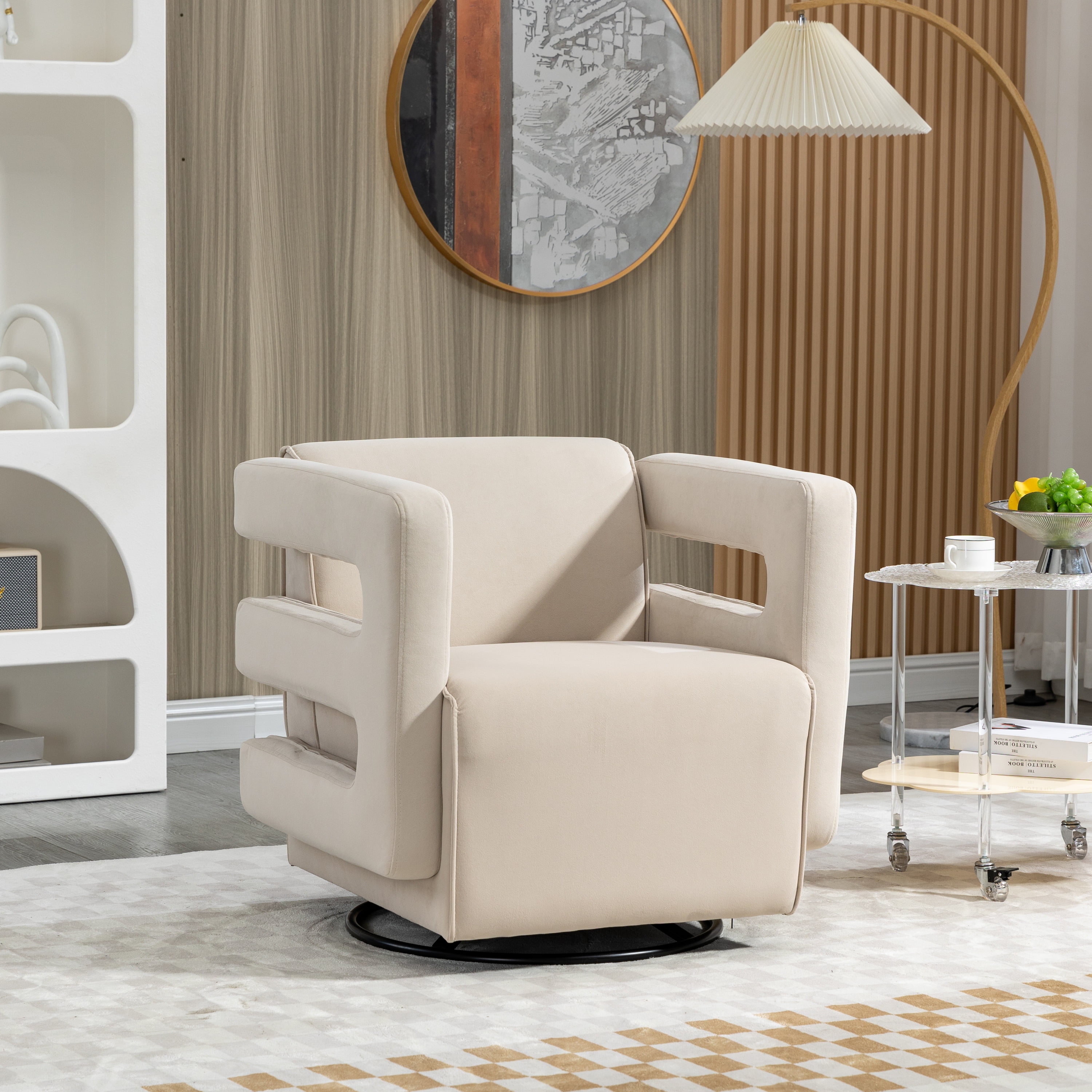 Luccalily House hold Upholstered Tufted Living Room Chair Textured ...