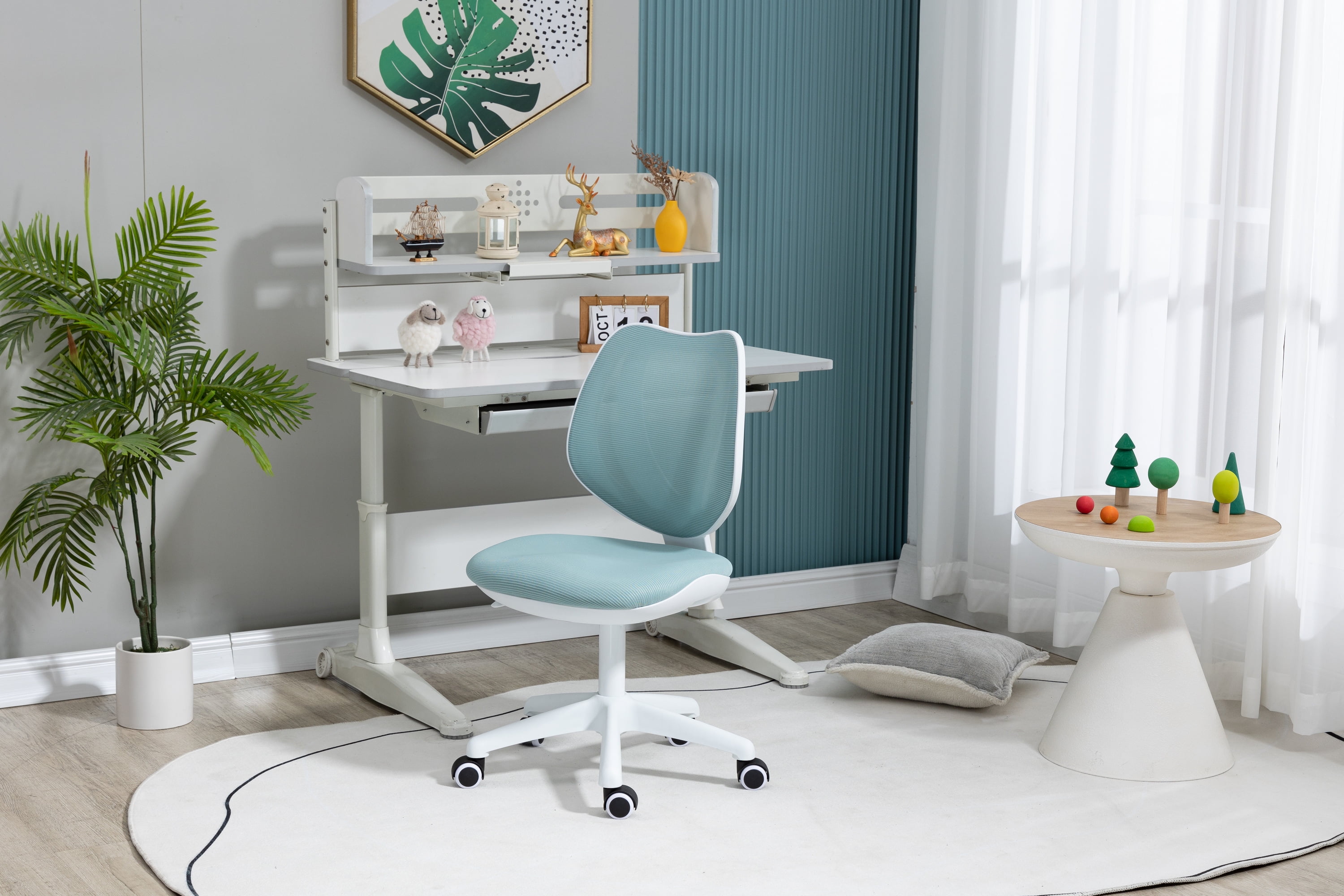 Luccalily Kids Desk Chair, Armless Mesh Computer Chair for Boys Girls ...