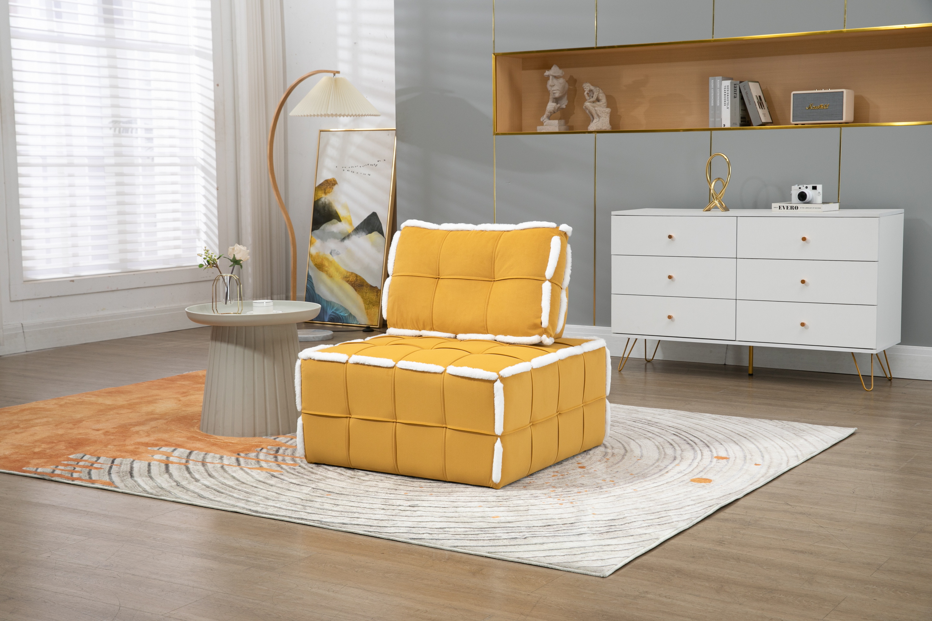 Luccalily Modular Sectional Sofa Couch,Square Floor Sofa Comfy Single ...