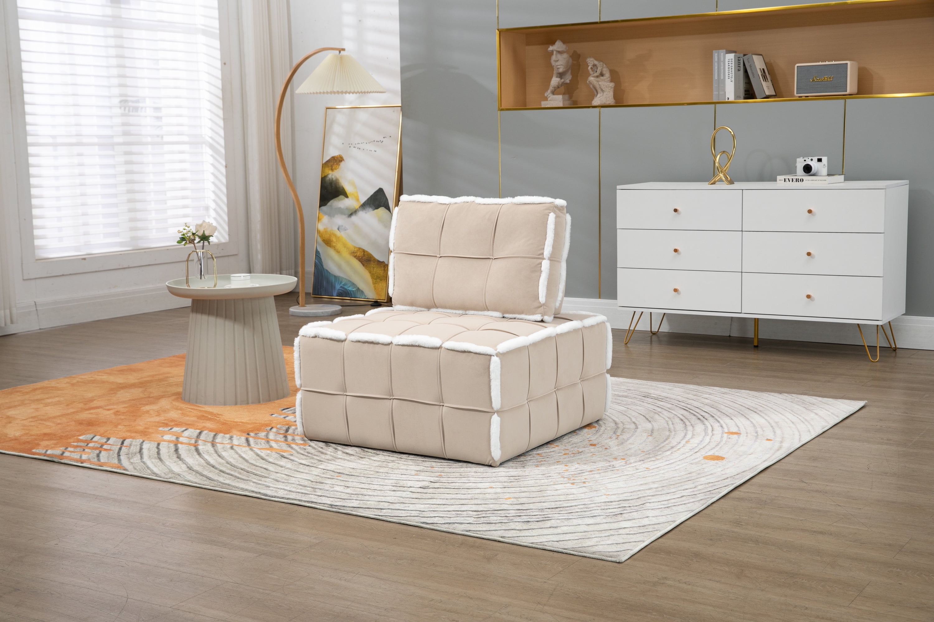 Luccalily Modular Sectional Sofa Couch,Square Floor Sofa Comfy Single ...