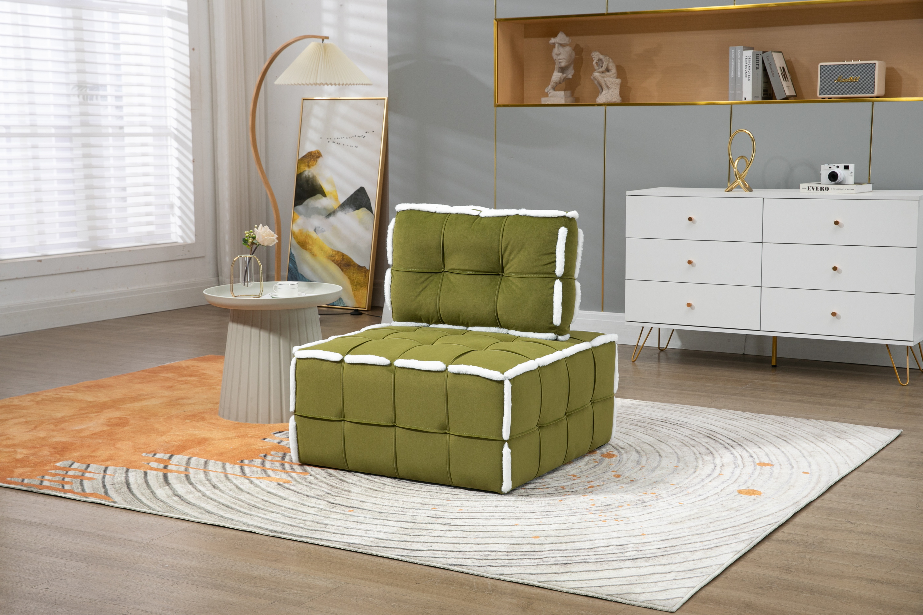 Luccalily Modular Sectional Sofa Couch,Square Floor Sofa Comfy Single ...