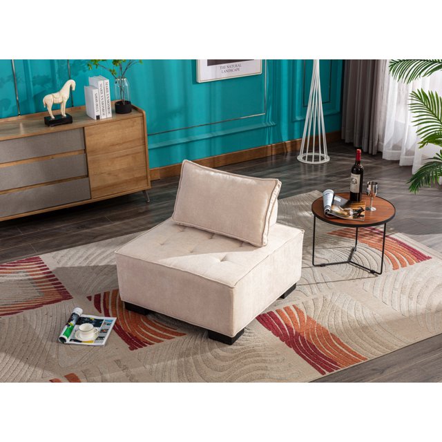 Luccalily Modular Sectional Sofa Couch,Square Floor Sofa Comfy Single ...