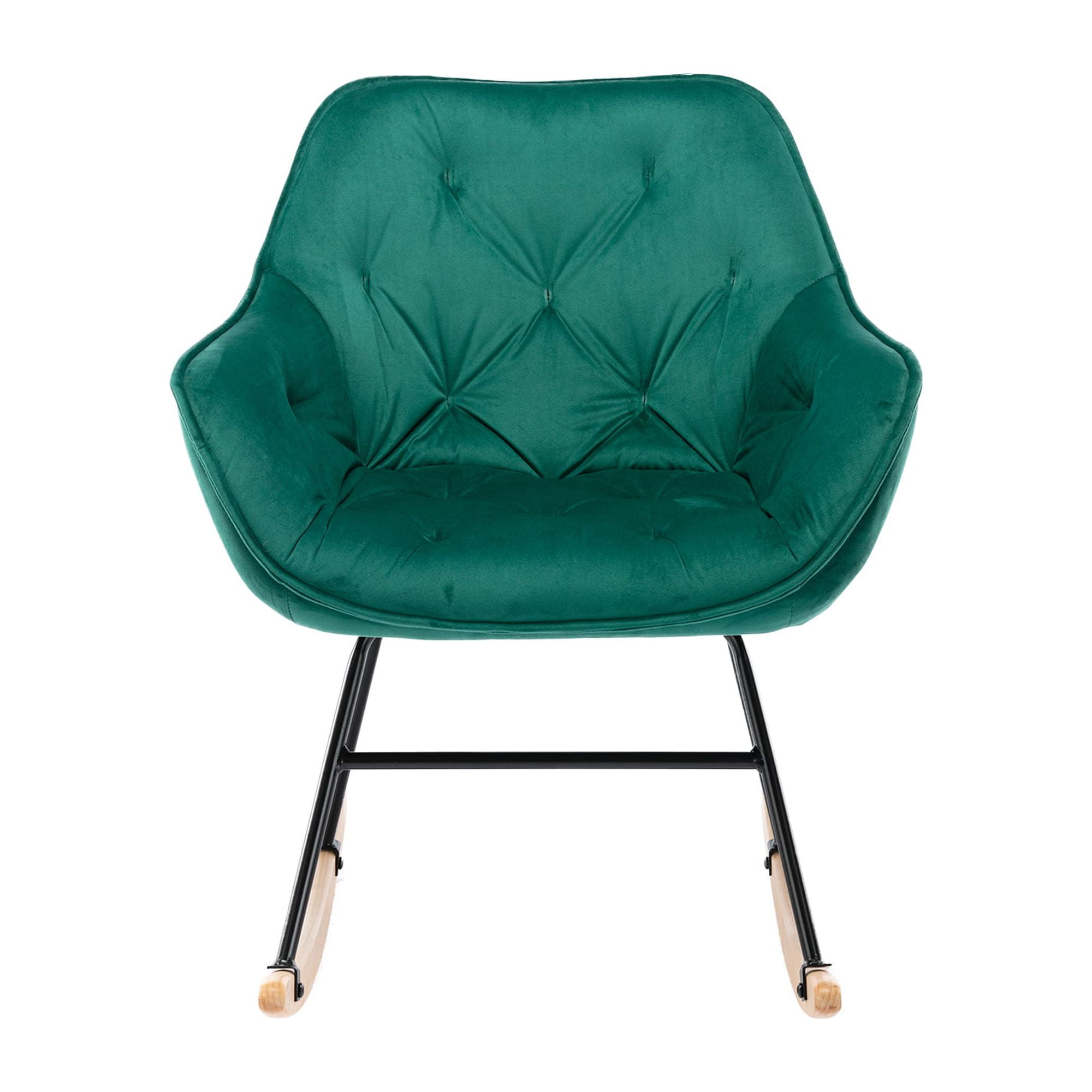 Luccalily Velvet Rocking Chair Upholstered Rocking Chair With