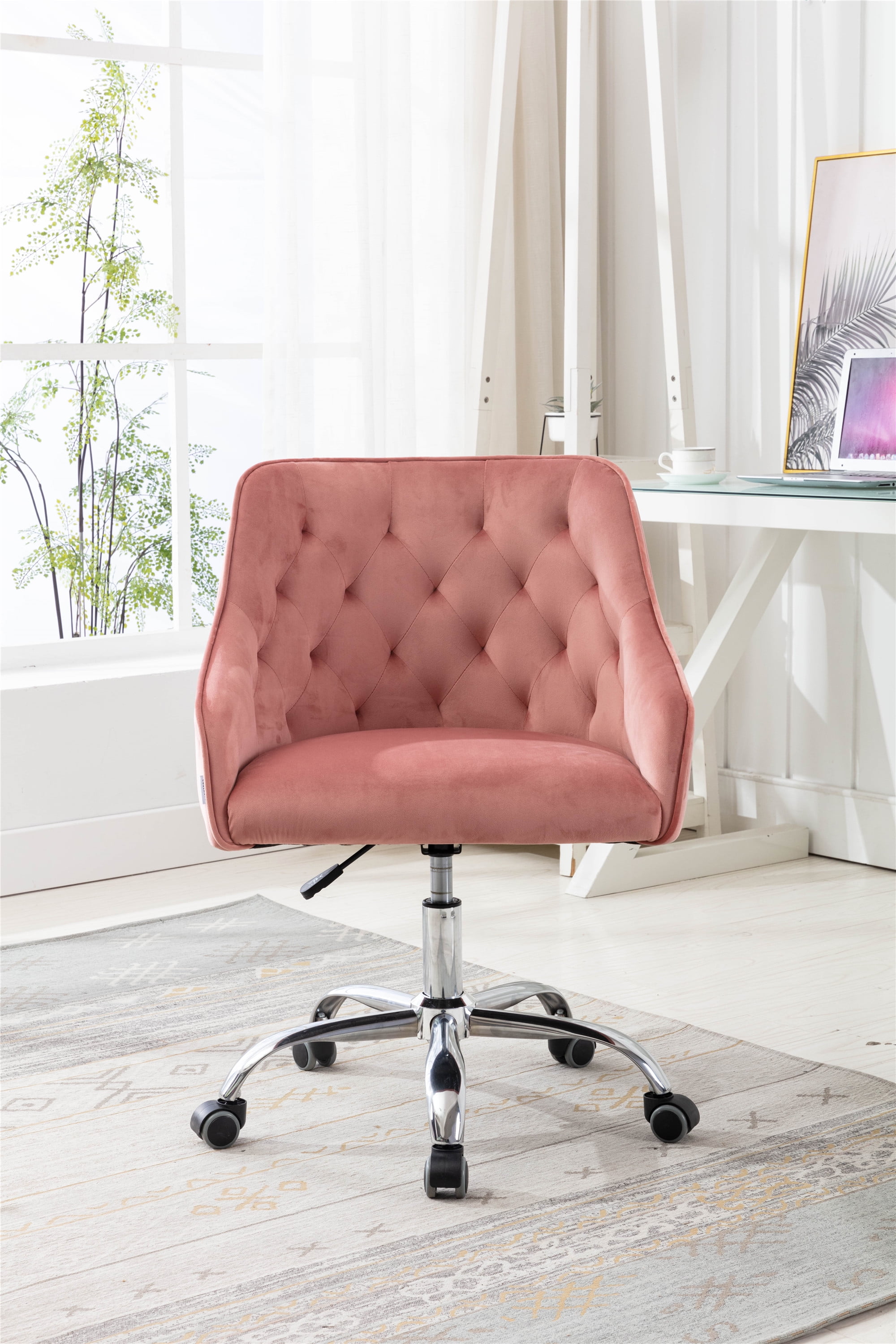 Luccalily Velvet Swivel Shell Chair, Modern Classic Swivel Office ...