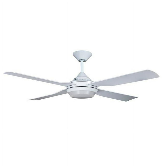 Lucci Air 52 in. Moonah LED Light, White Ceiling Fan with Remote ...