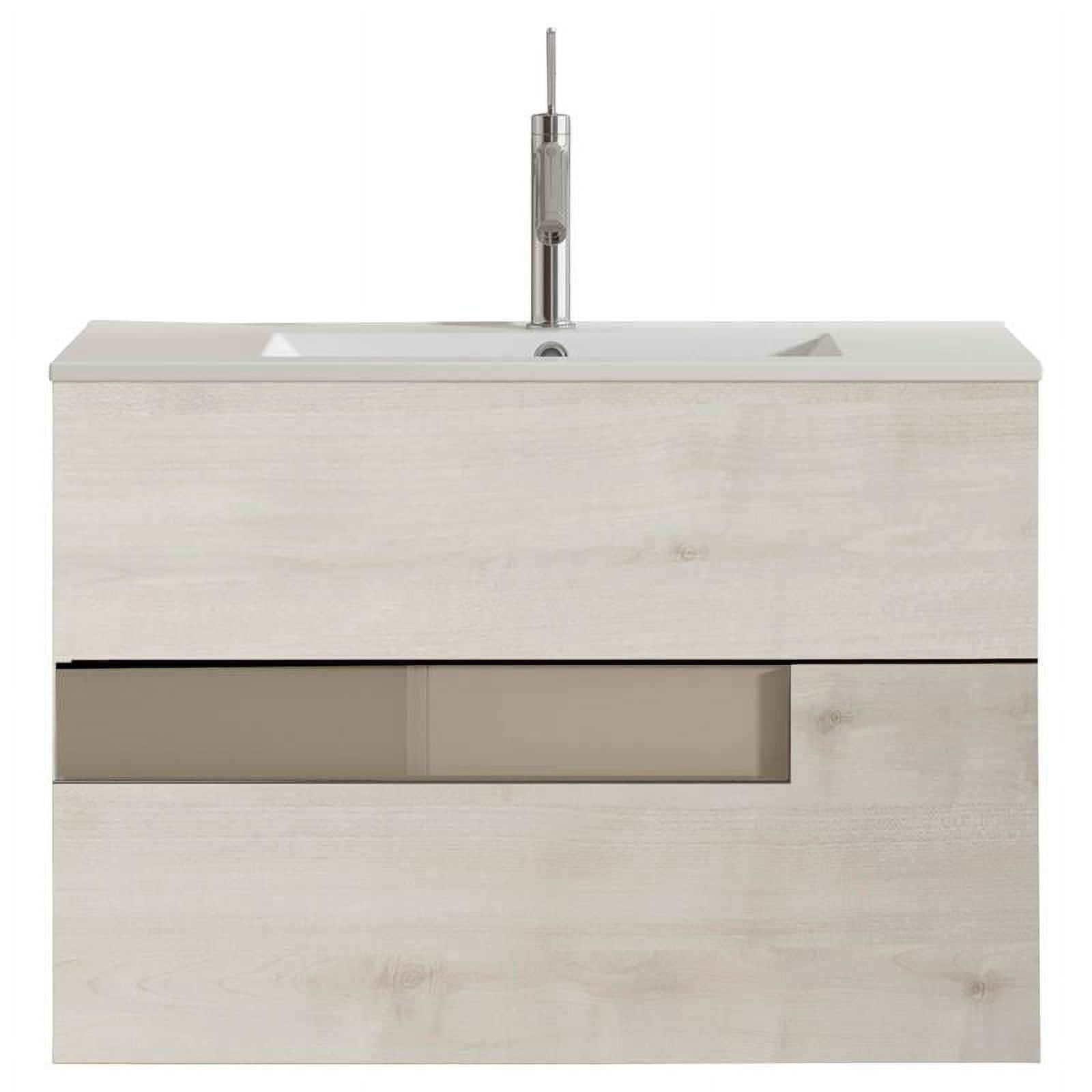Lucena Bath Vision 32" Contemporary Wood Vanity with Ceramic Sink in ...