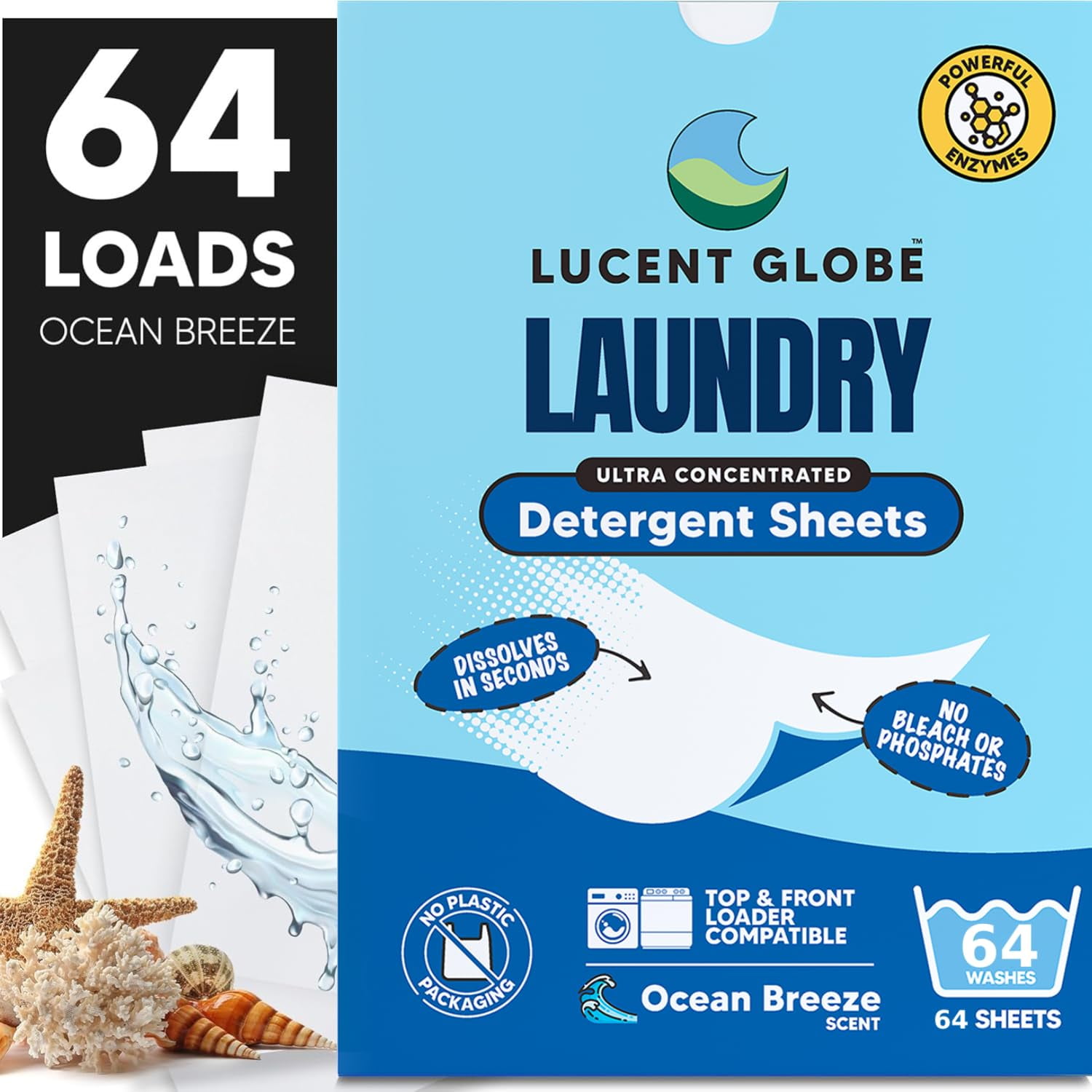 Lucent Globe Laundry Detergent Sheets. Pre-Measured Laundry Sheets ...