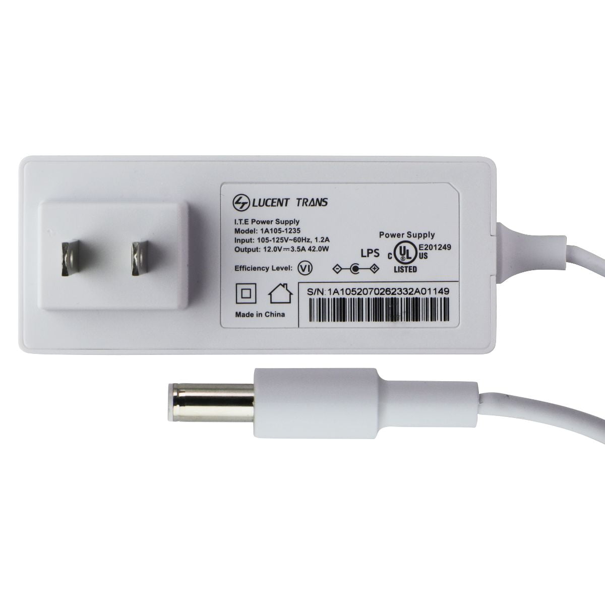 Lucent Trans (12V/3.5A) 42-Watt AC/DC Power Supply (1A105-1235 ...