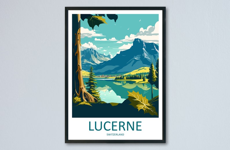 Lucerne Print - Switzerland Wall Art for Culture Lovers - Walmart.com
