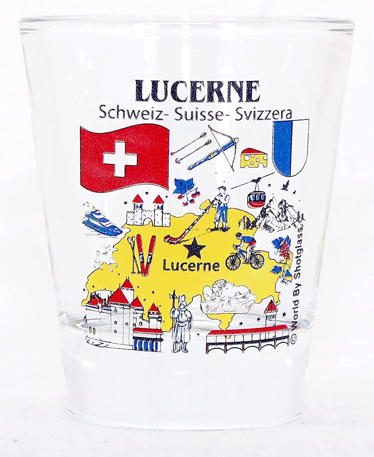 Lucerne Switzerland Great Swiss Cities Collection Shot Glass - Walmart.com