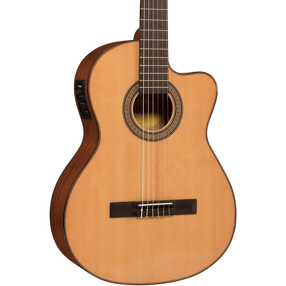 Lucero LC150SCE Nylon-String Classical Acoustic-Electric Guitar Natural ...