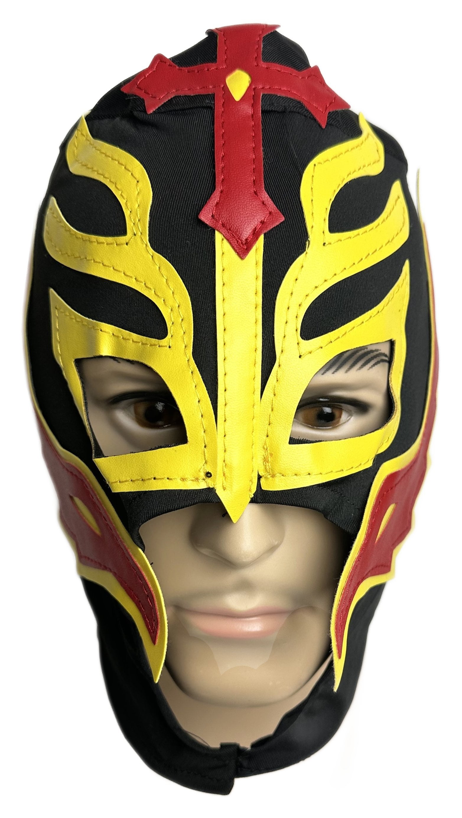 Lucha Libre Adult Size Black with Red Accents Pro Wrestling Mask ...