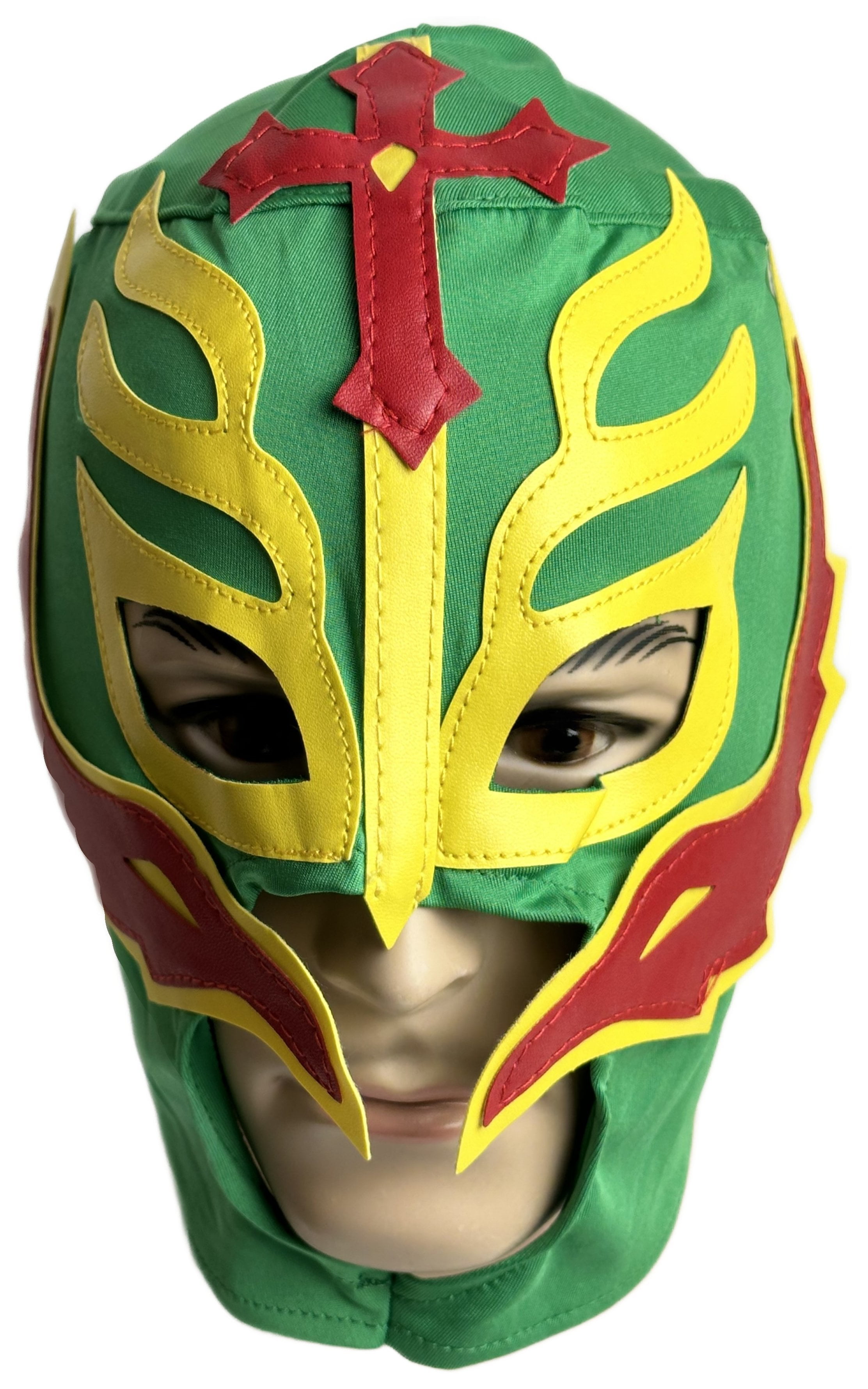 Lucha Libre Adult Size Green with Yellow and Red Accents Pro Wrestling ...