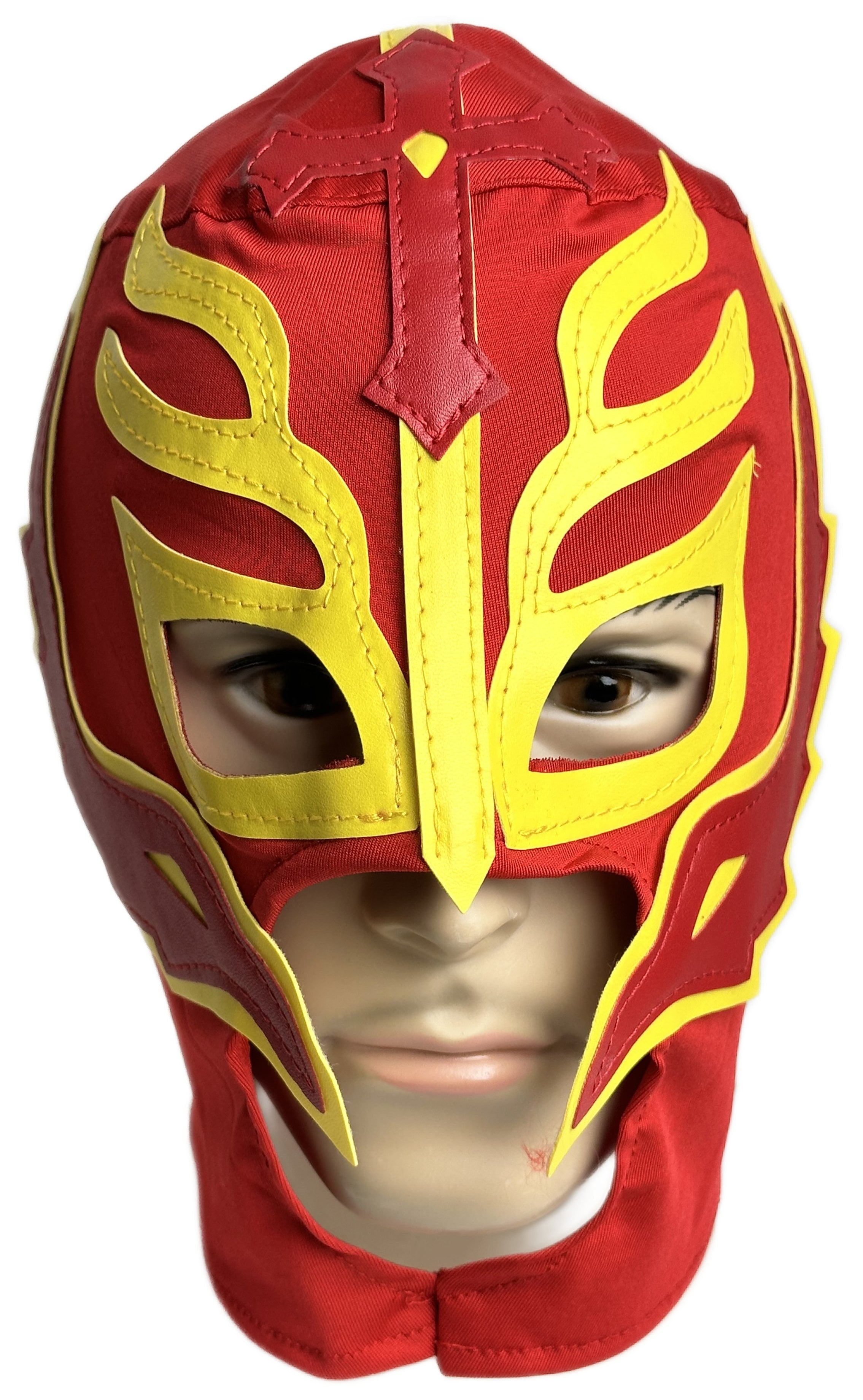 Lucha Libre Adult Size Red with Yellow Accents Pro Wrestling Mask ...