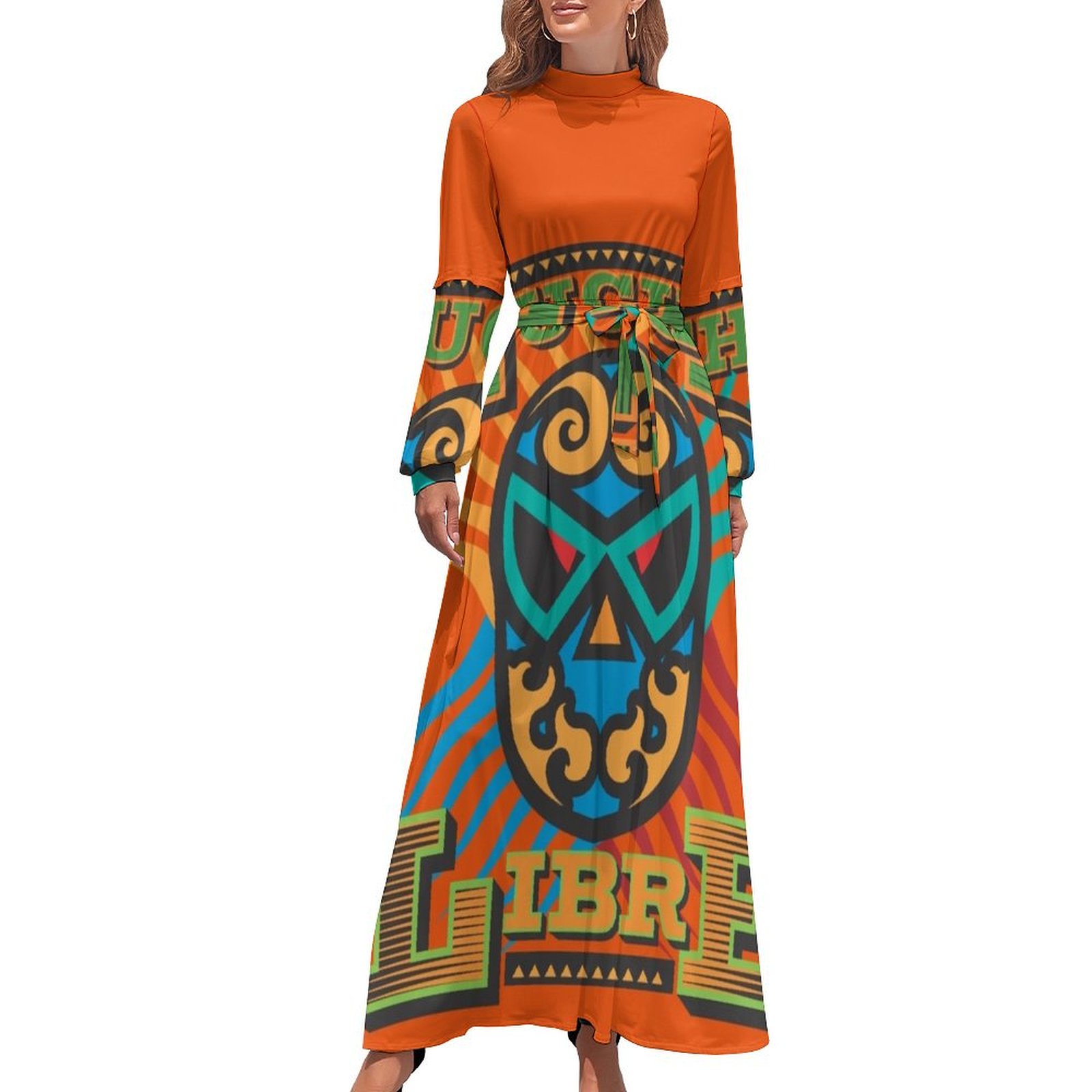 Lucha Libre Long Dress luxury dress chic and elegant woman dress ...