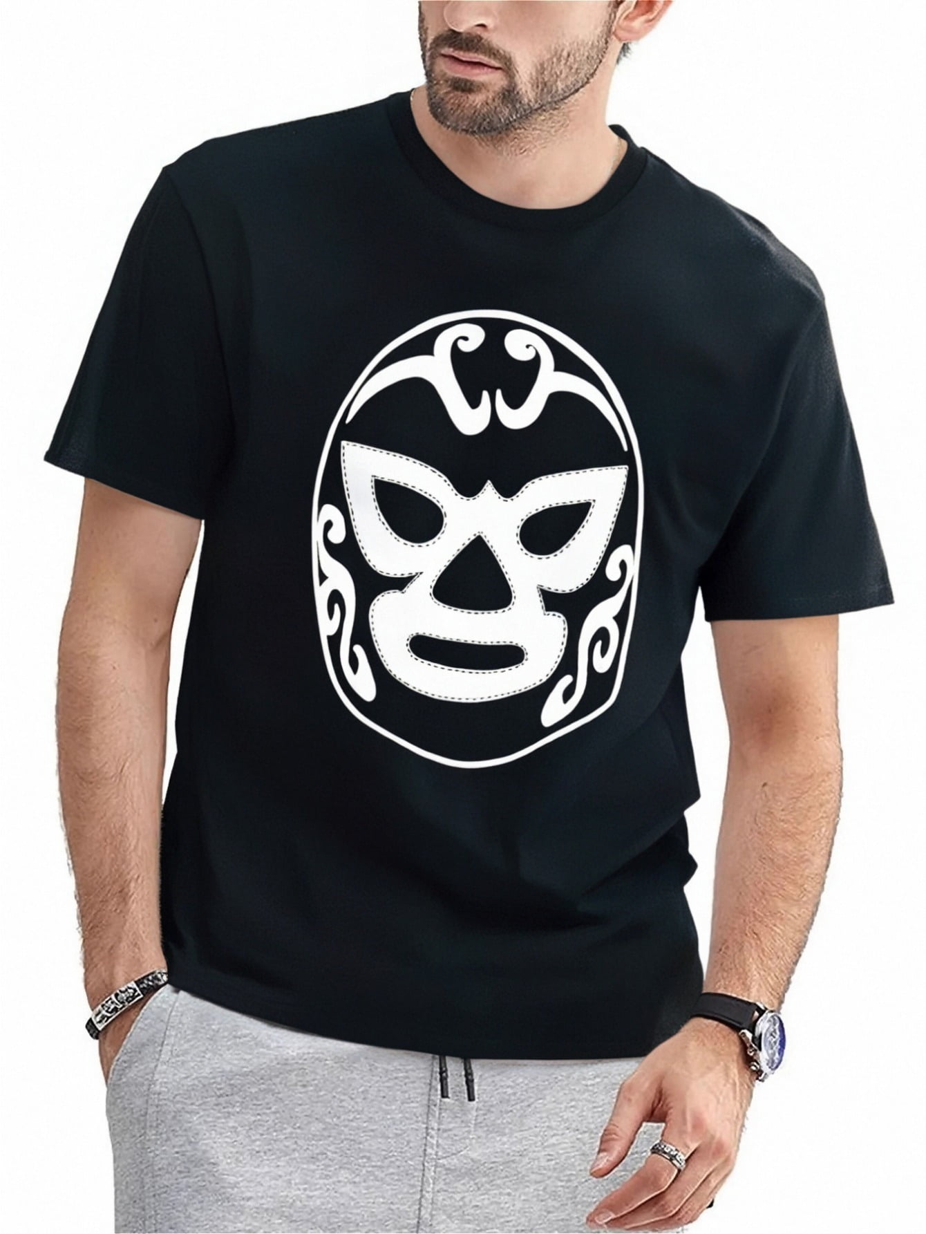 Lucha Libre Mask funny Mexican wrestling mask T-Shirt, Summer Gifts ...