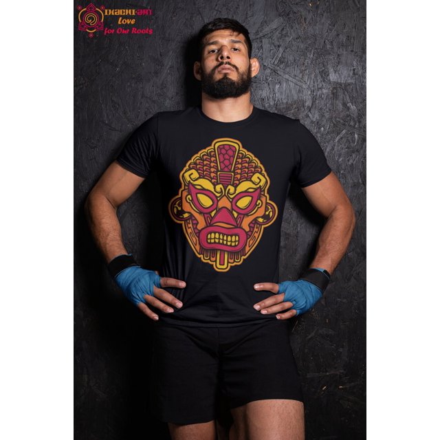 Lucha libre mask mexican wrestler aztec art print artesania mexicana ...