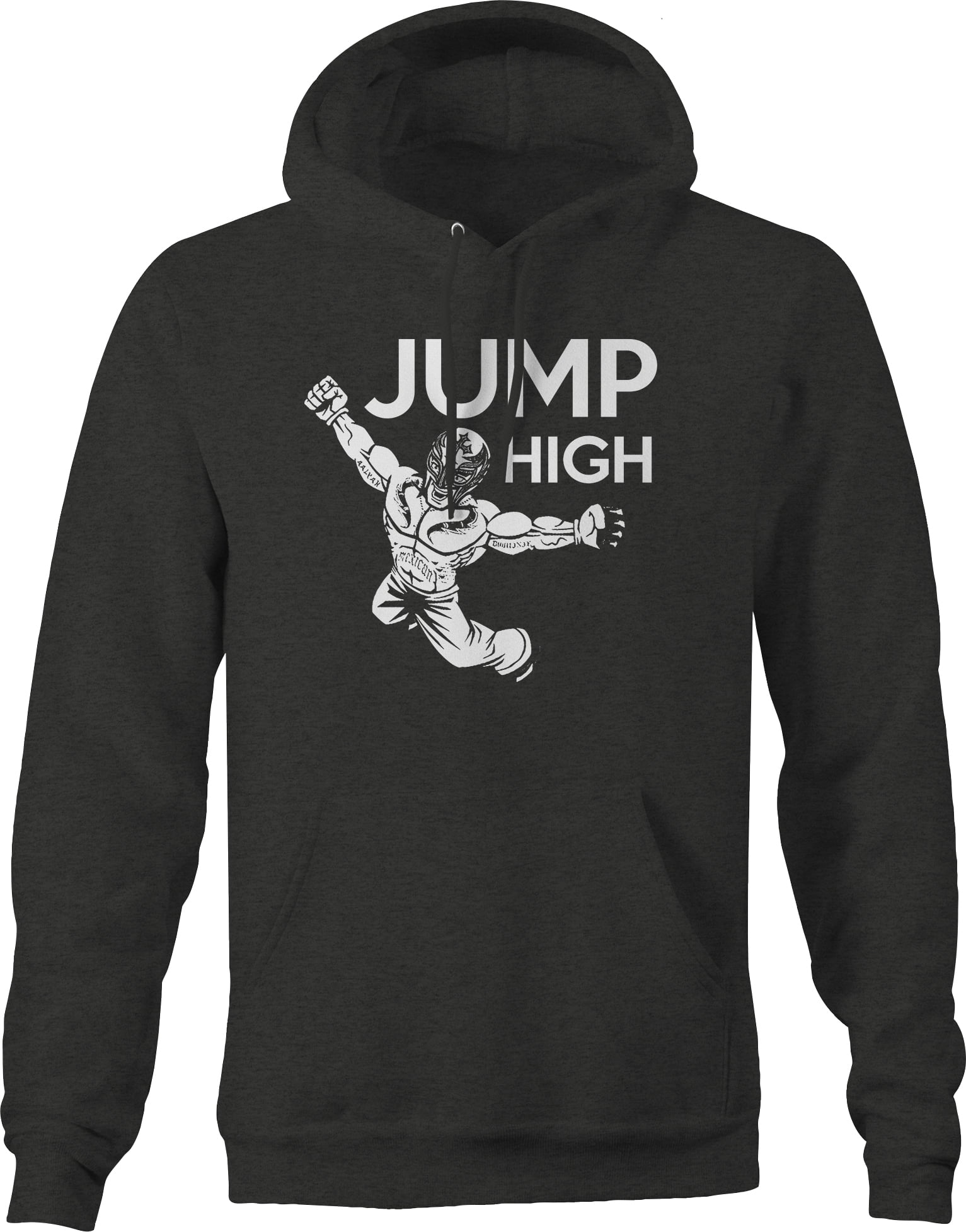 Luchador Jump High Wrestling Mexican Sweatshirt for Men Small Dark Grey ...
