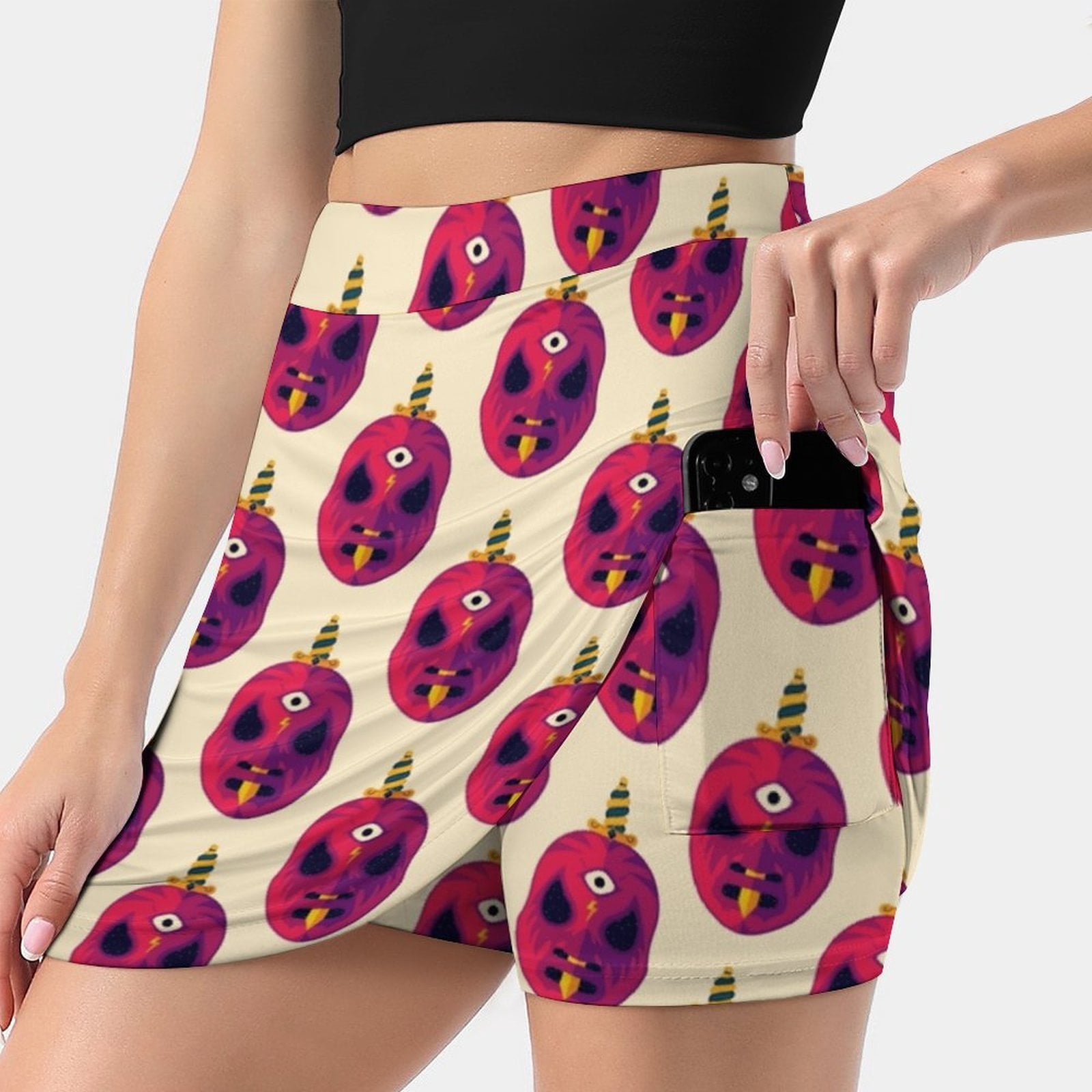 Luchador o Women Sports Lining Skirt Tennis Dance Fitness Short Printed ...