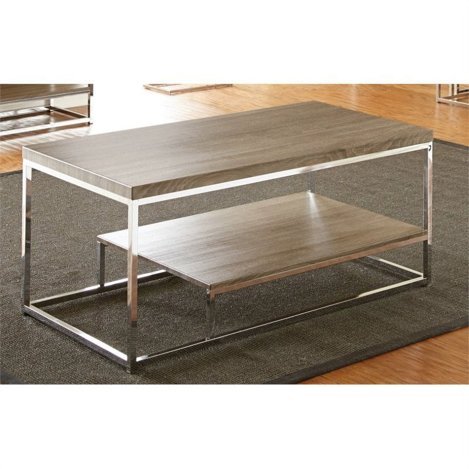 Lucia Cocktail Table, Grey/Brown - Walmart.com