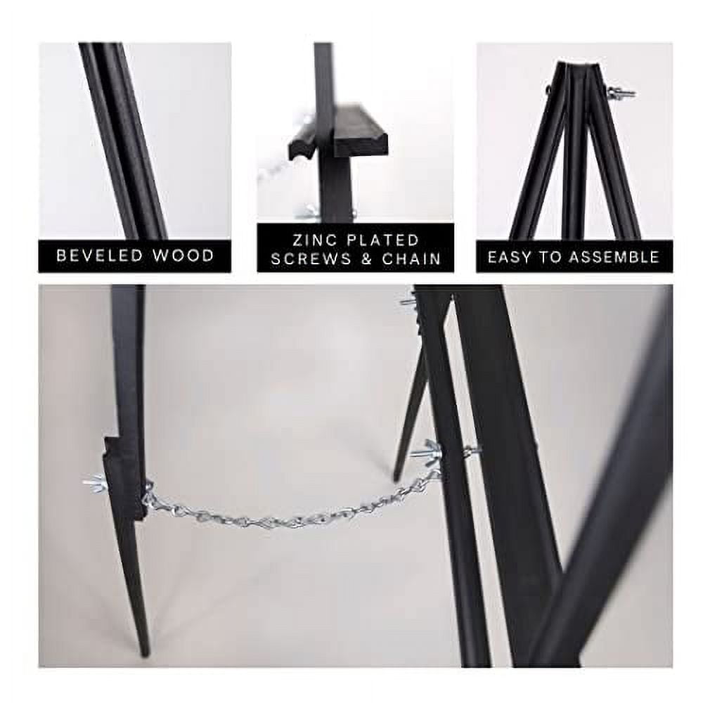 Lucia and Luciana Funeral Easel Stand, Black Easel Stand For Picture ...