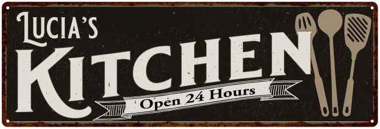 Lucia's Kitchen Sign Chic Wall Decor Gift Mom 8x24 108240014485 ...
