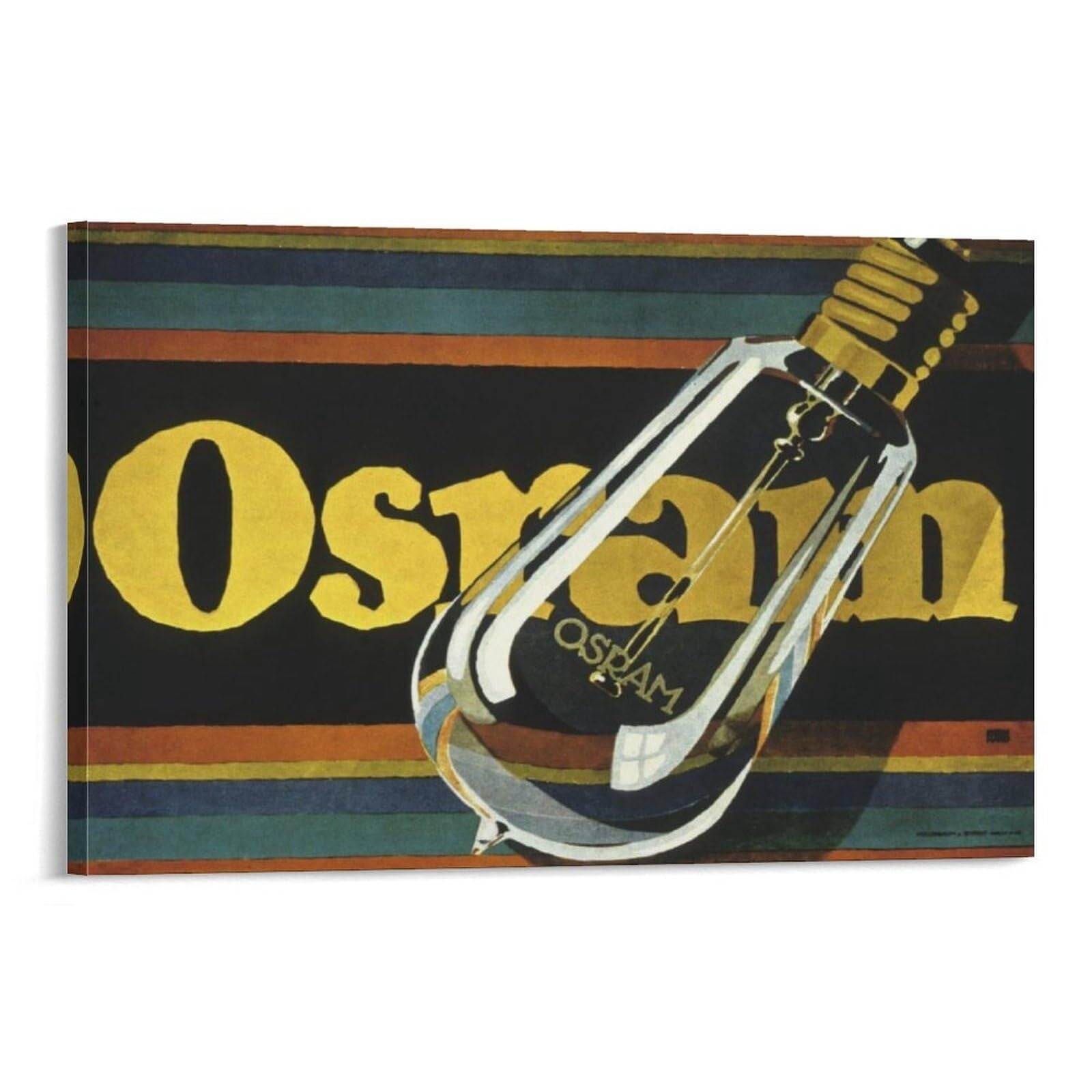 Lucian Bernhard Bulb Poster Canvas Wall Art Posters For Room Aesthetic ...