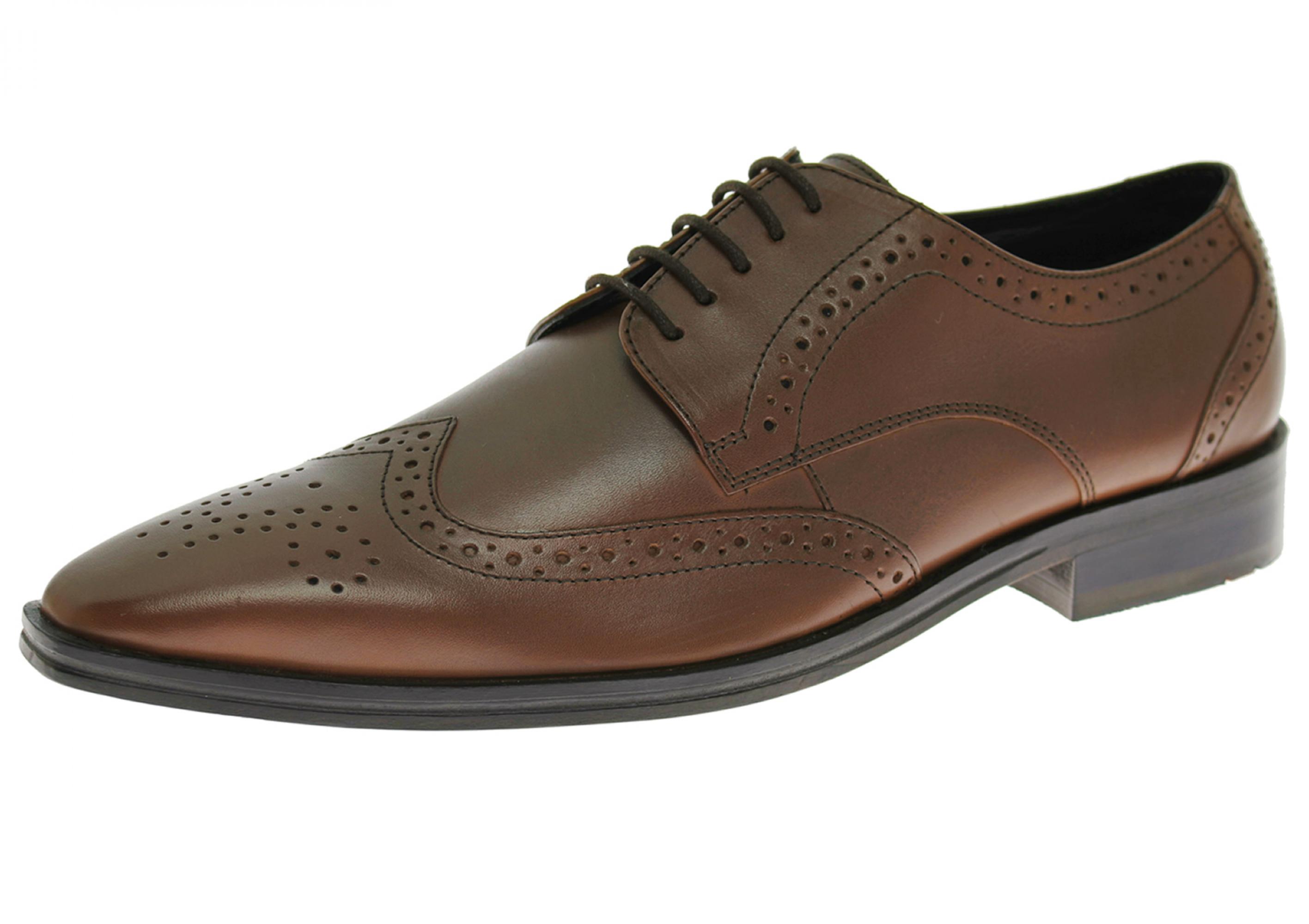 Luciano Natazzi Handmade Mens Full Leather Shoes Gabbana Rosato Wingtip ...
