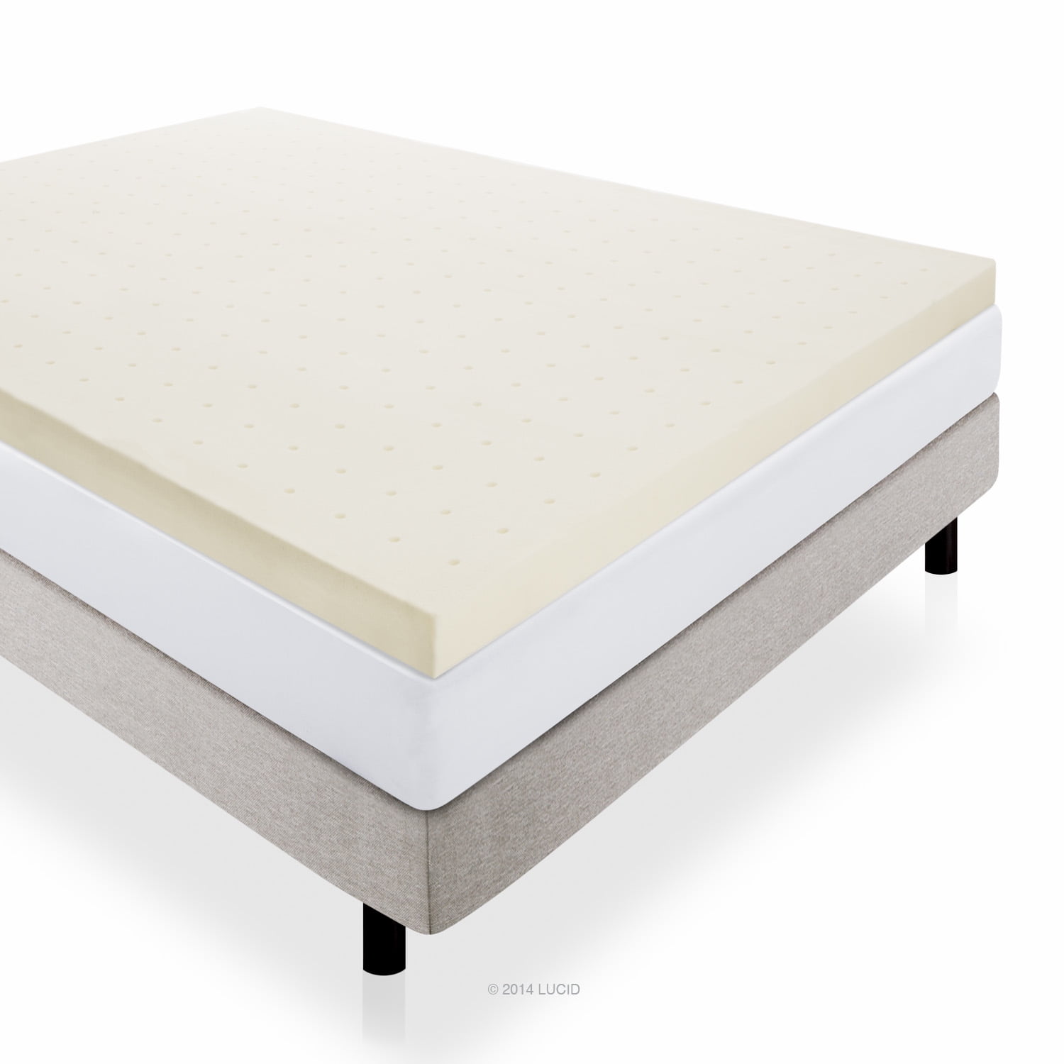 Lucid 4" Memory Foam Mattress Topper - Walmart.com