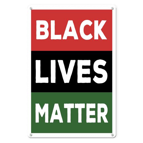 Lucidhisun BLACK LIVES MATTER African American Aluminium Sign 12×16inch ...