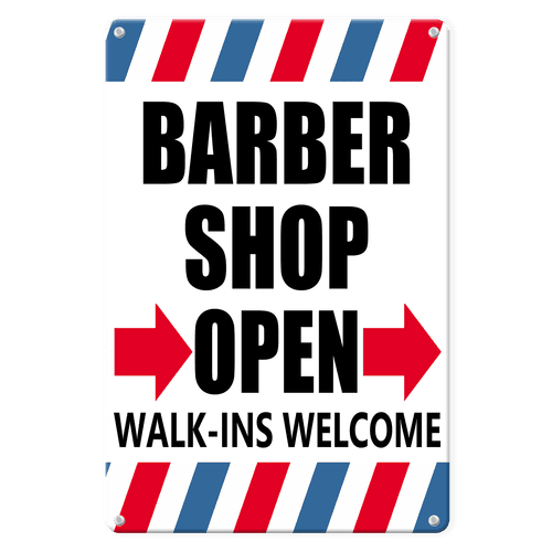 Lucidhisun Barber Shop - Right Arrow Aluminium Sign 5×8inch, Sturdy ...