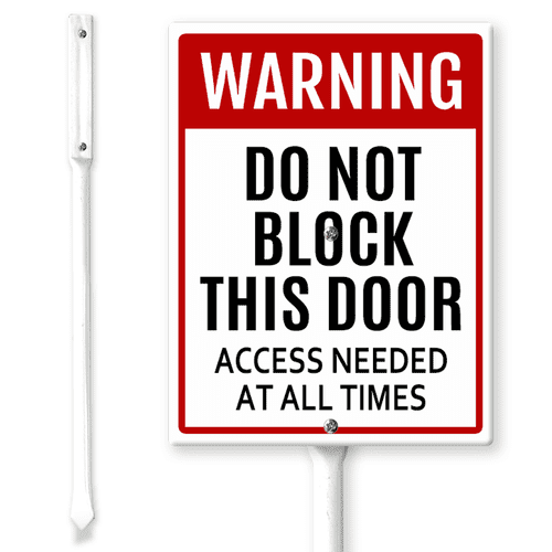 Lucidhisun Do Not Block This Door Access Needed At All Times Yard Sign ...