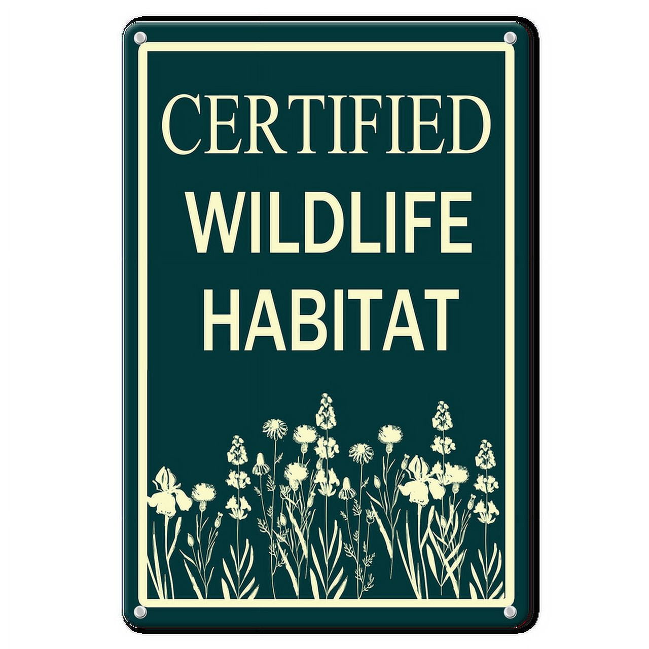 Lucidhisun Certified Wildlife Habitat Aluminium Signs 8in×12in, Sturdy ...