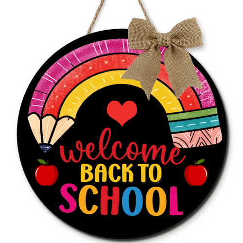 Lucidhisun Colorful Welcome Back To School Door Sign, Classroom Signs ...