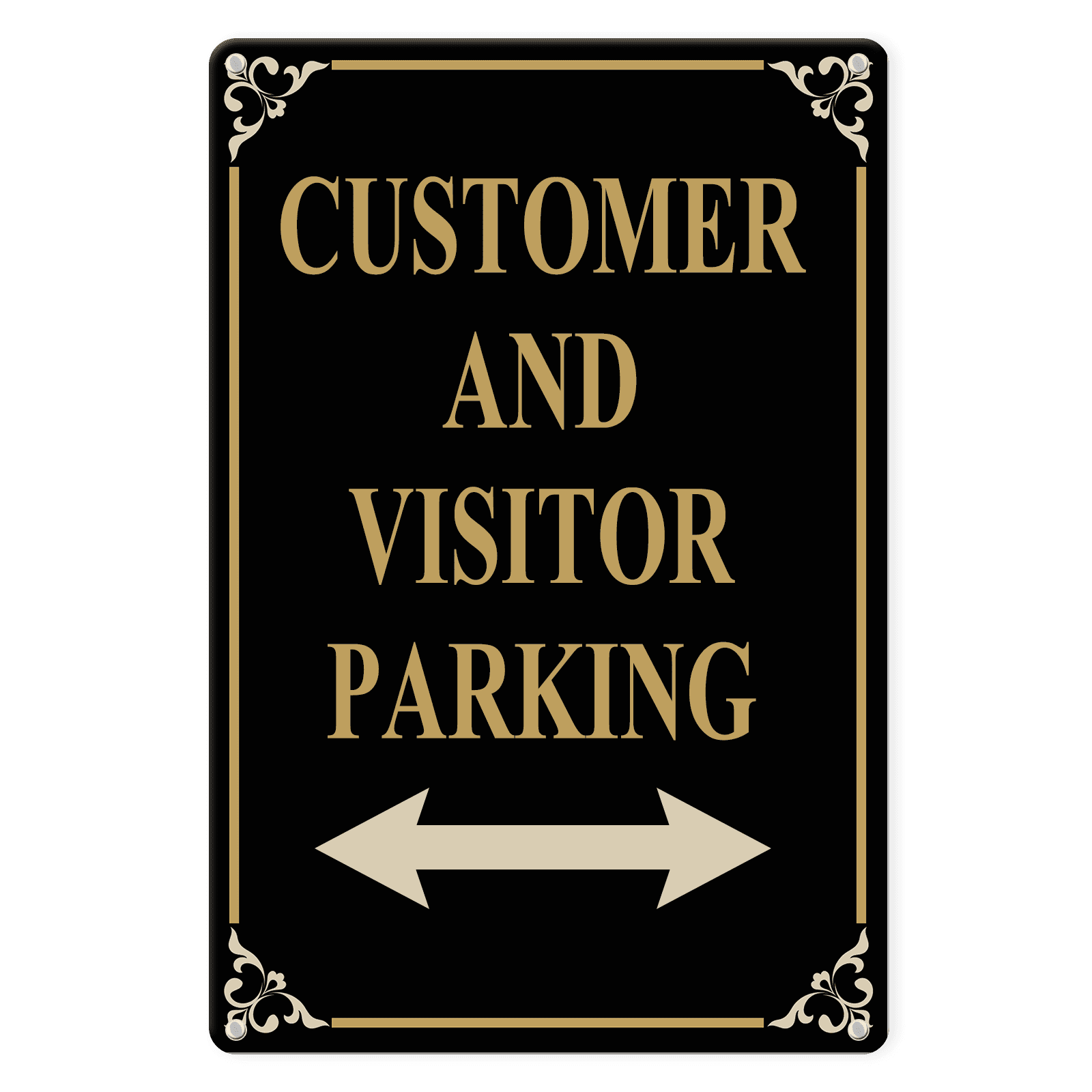 Lucidhisun Customer and Visitor Parking Aluminium Sign 5×8inch, Sturdy ...