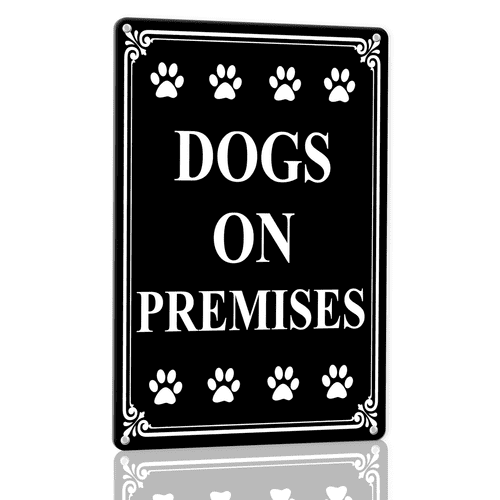 Lucidhisun Dog on Premises Aluminium Sign 8x12in, Sturdy Aluminum Metal ...