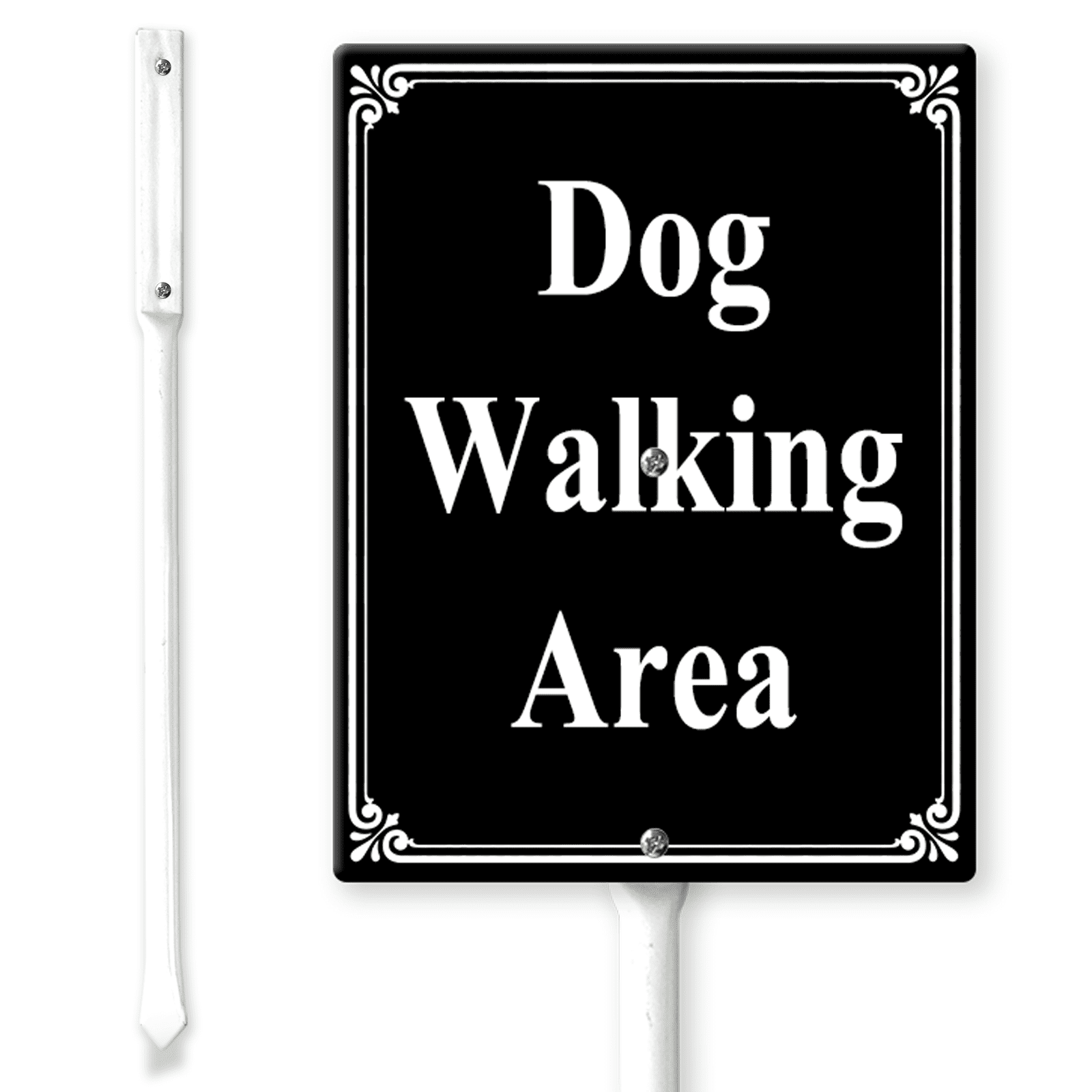 Lucidhisun Dog Walking Area Yard Sign with Stakes 8in×12in, Sturdy ...