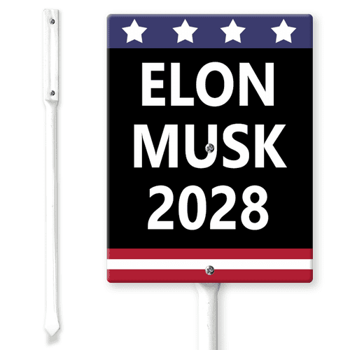 Lucidhisun Elon Musk 2028 Yard Sign with Stakes 7×8.8in, Sturdy ...
