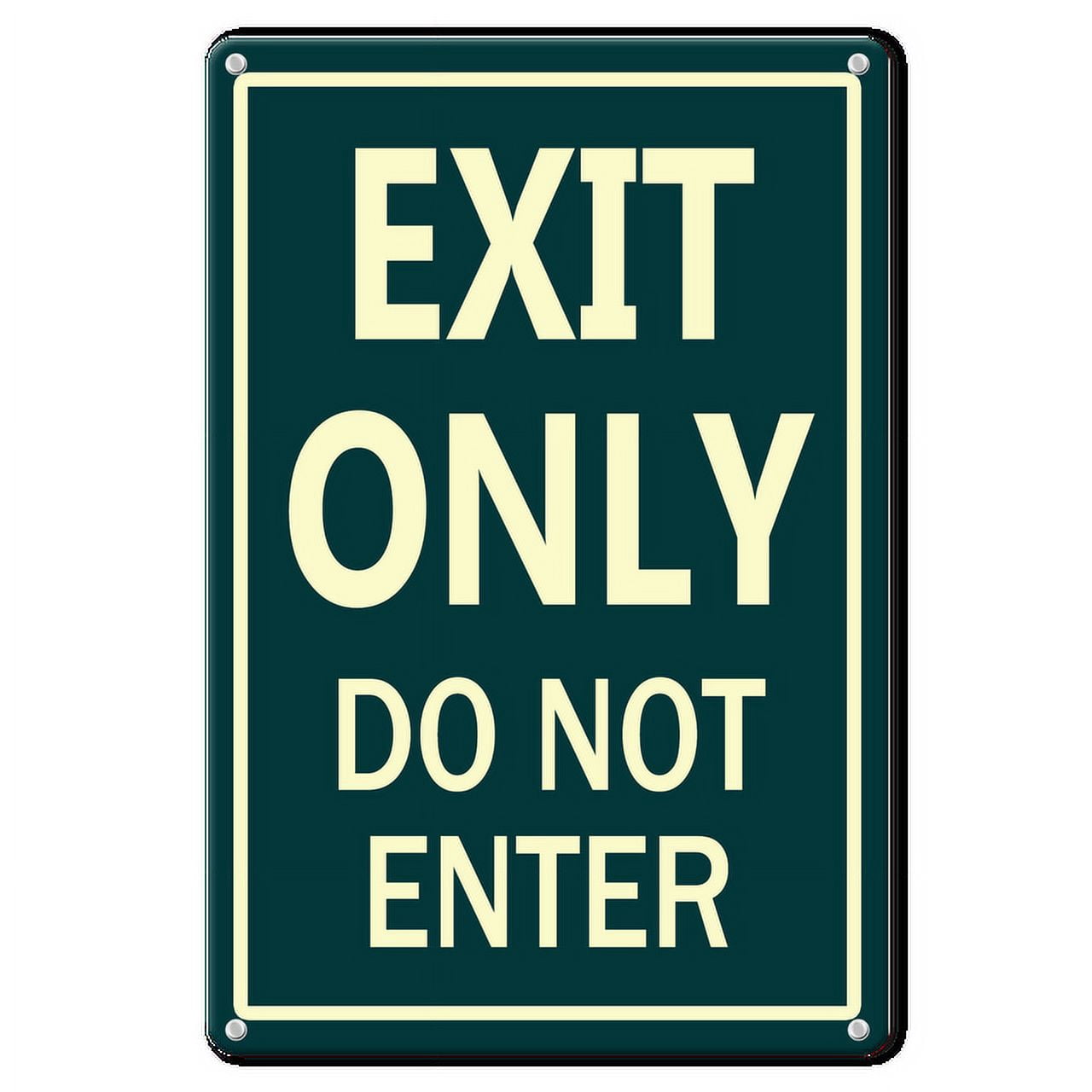 Lucidhisun Exit Only Do Not Enter Aluminium Signs 5in×8in, Sturdy ...