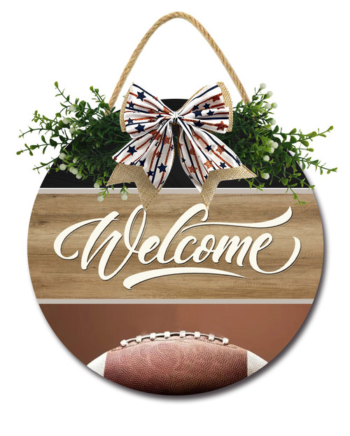 Lucidhisun Football Hanging Wooden Signs, Football Hanging Wall Art ...