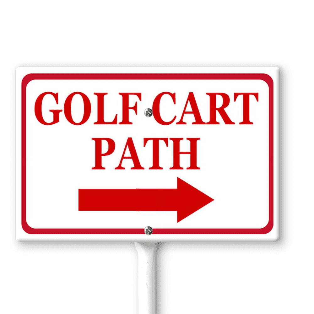 Lucidhisun Golf Cart Path Direvtional Right Arrow Yard Sign with Stakes ...