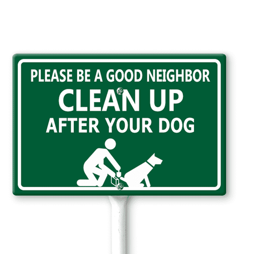 Lucidhisun Be A Good Neighbor Clean Up After Your Dog Yard Sign with ...