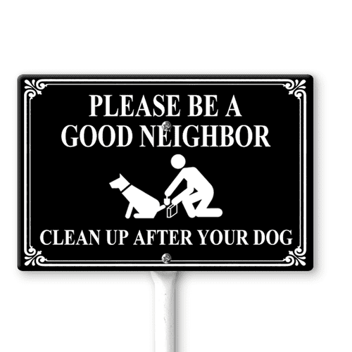 Lucidhisun Be A Good Neighbor Clean Up After Your Dog Yard Sign with ...