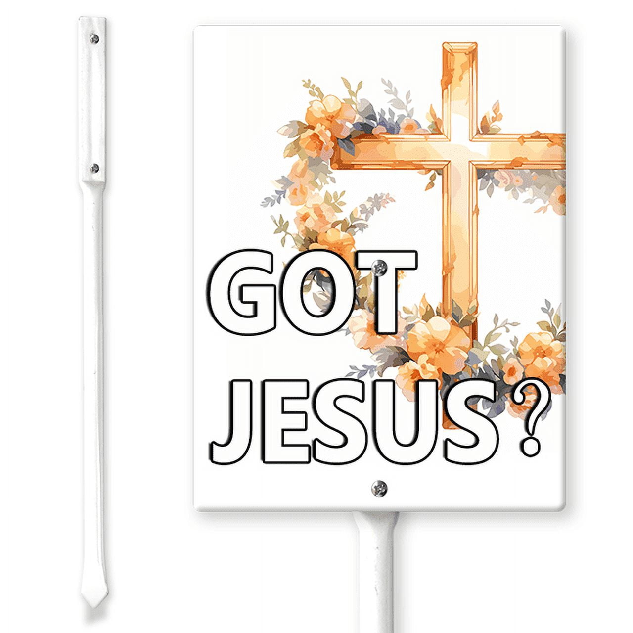 Lucidhisun Got Jesus Yard Sign with Stakes7in×8.8in, Sturdy Aluminum ...