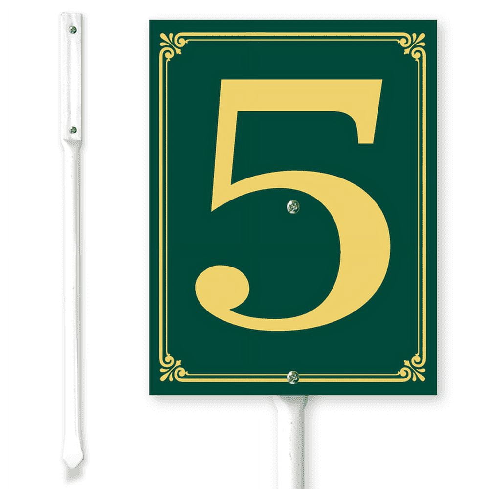 Lucidhisun Metal Number 5 Sign, House Number Address Sign with Stakes 7 ...