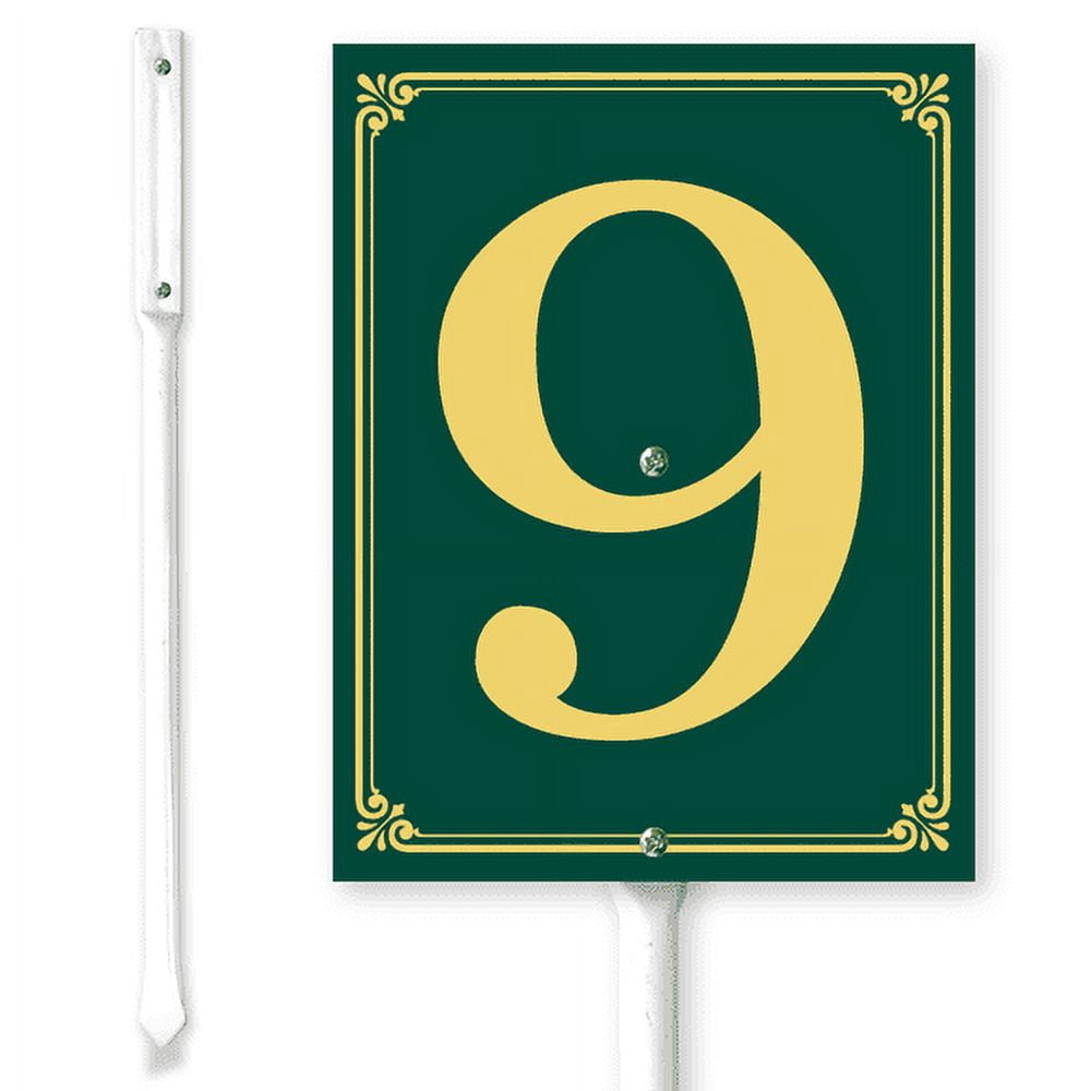Lucidhisun Metal Number 9 Sign, House Number Address Sign with Stakes 8 ...