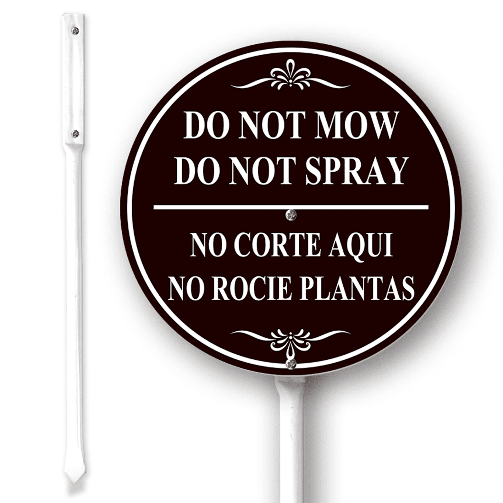 Lucidhisun Do Not Mow Do Not Spray Yard Sign with Stakes 9.2×9.2inch ...
